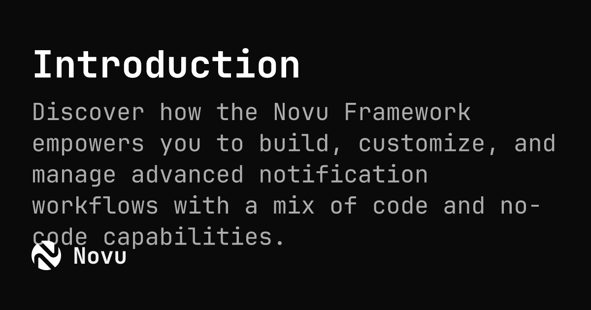 Overview | Novu Documentation
