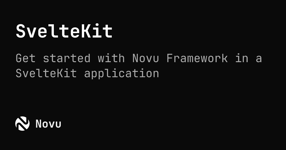 SvelteKit | Novu Documentation