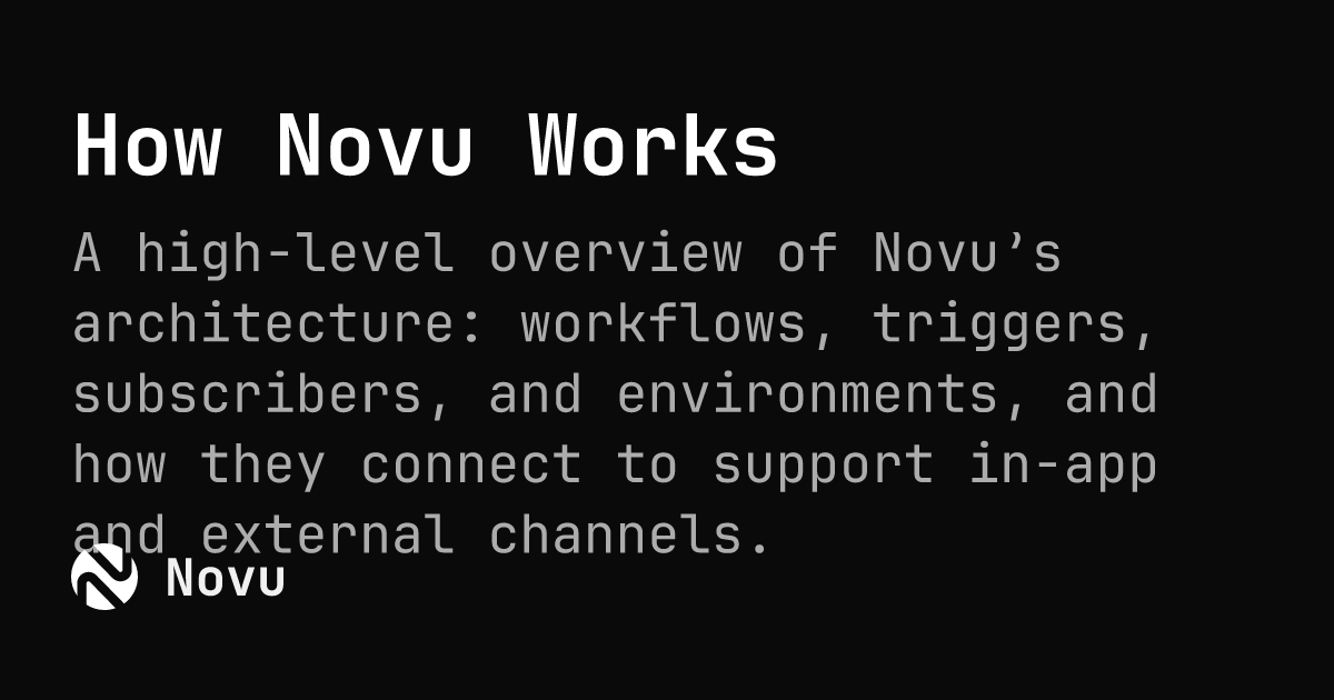 How Novu Works | Novu Documentation