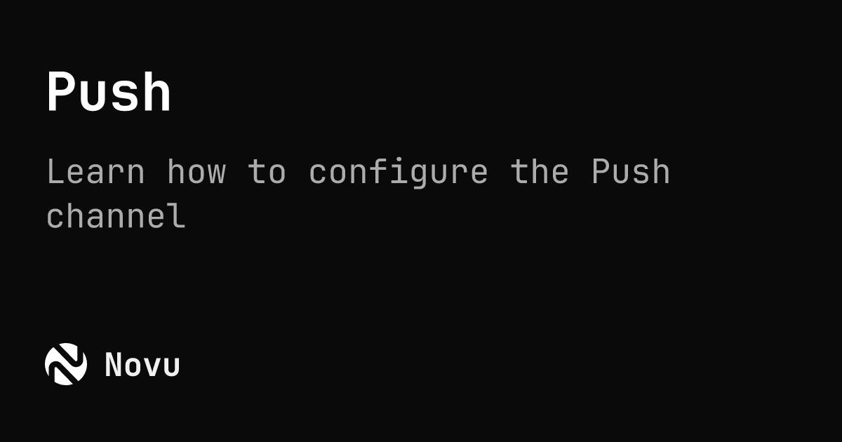 Push | Novu Documentation